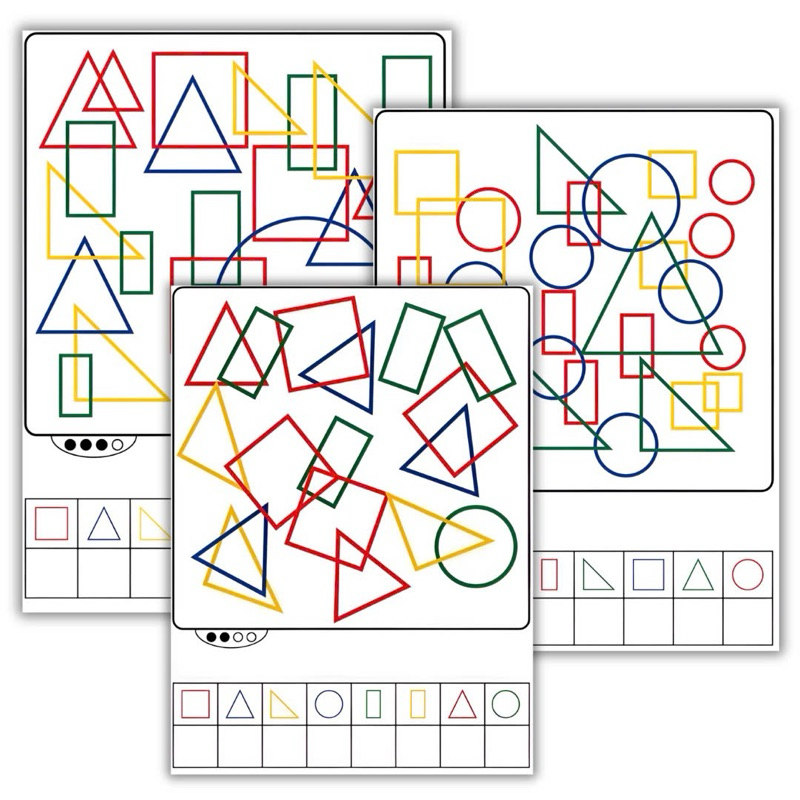 Identify shapes, count geometric numbers (Montessori educational ...