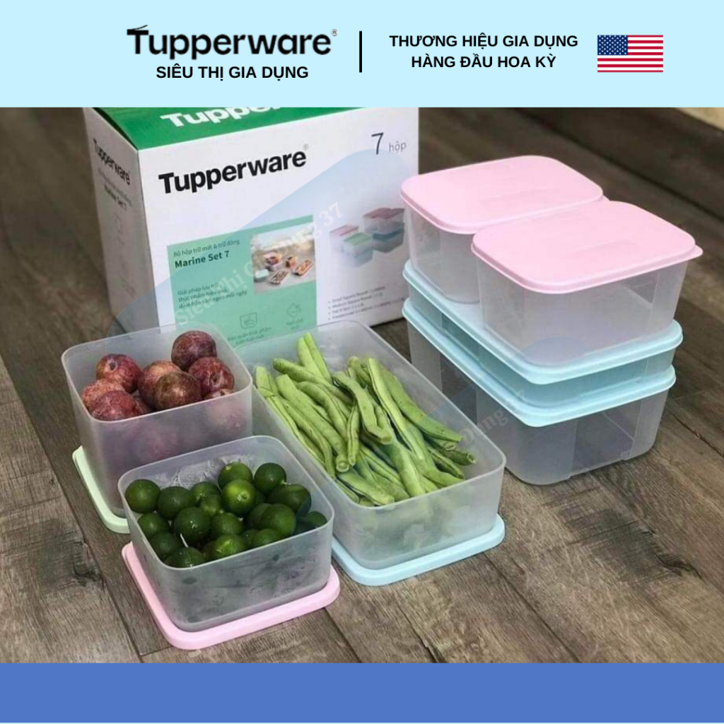 Set of 7 genuine Marine Tupperware freezer and cooler boxes, 2 in 1, so ...