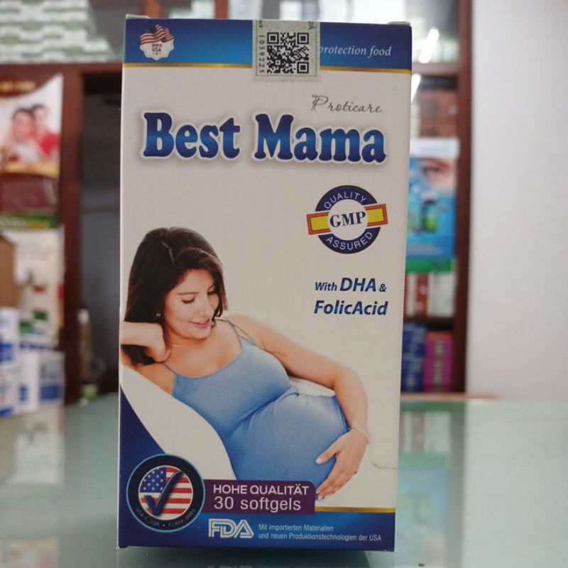 Best Mama 30 tablets supplementing vitamins, minerals, DHA to improve ...