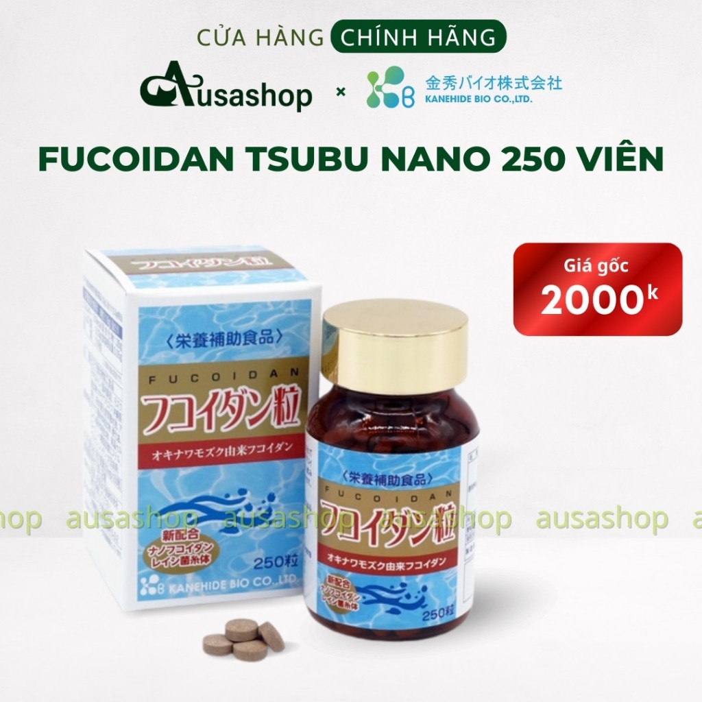 Nano Fucoidan Tsubu Kanehide - Box of 250 Tablets to Support Cancer ...