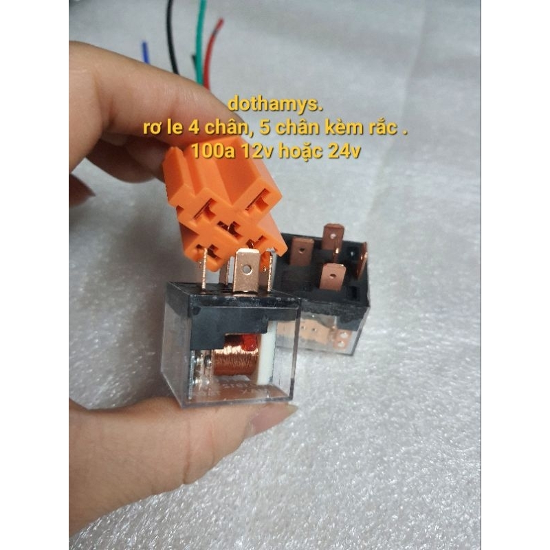 Relay with 4-pin, 5-pin 12v /24v square in 100a (INNER SQUARE RELAY ...