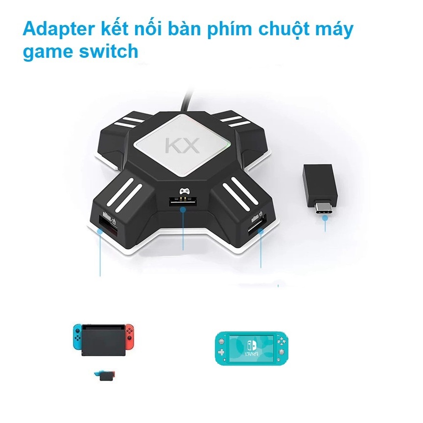 Hub kx adapter connect mouse keyboard nintendo switch / switch lite ...