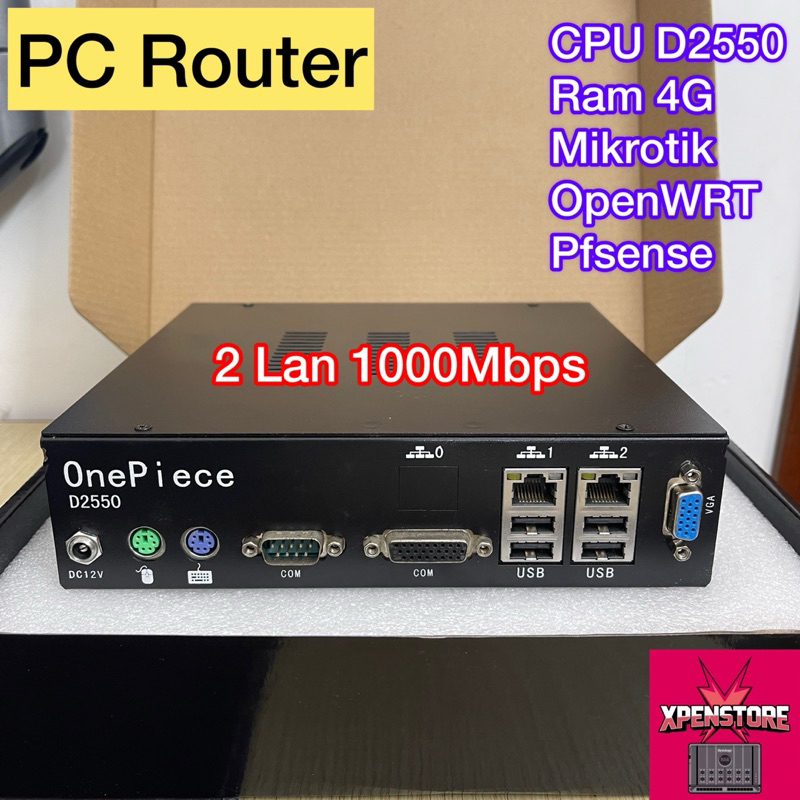 Pfsense Firewall Soft Router iron case D2550 2 LAN ports 1000Mbps with ...