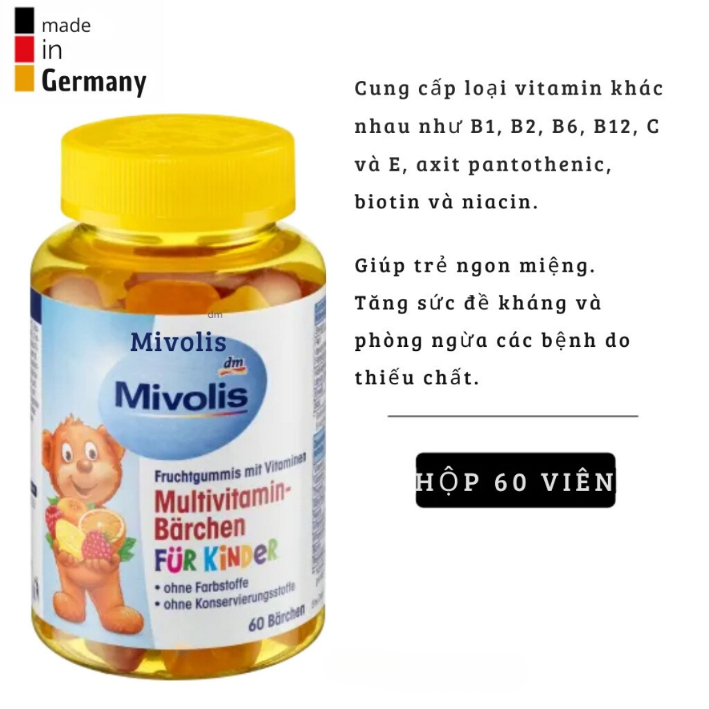 [German Product] Mivolis Multivitamin Barchen Bear Candy Fruit Flavor ...