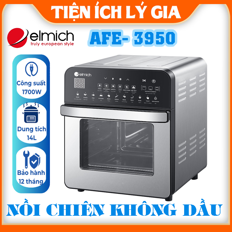 Elmich AFE-3950 oil-free fryer - 14L capacity - Touch control - 2-layer ...