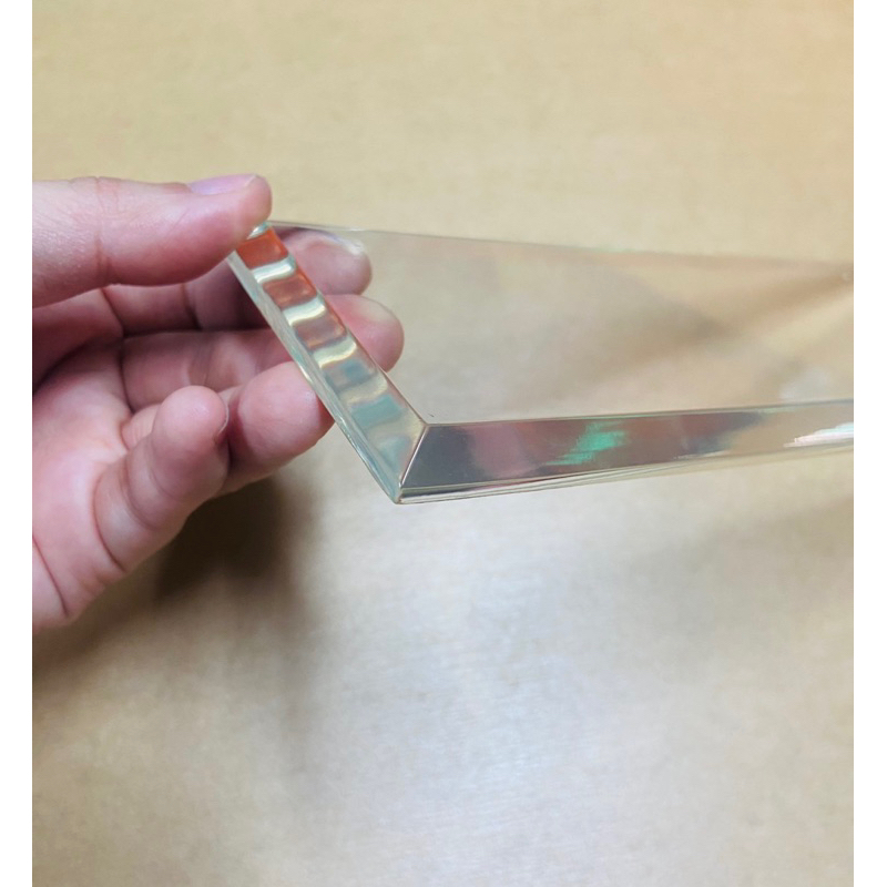 Mica nameplate sheet, 8mm thick transparent mica base with beveled ...