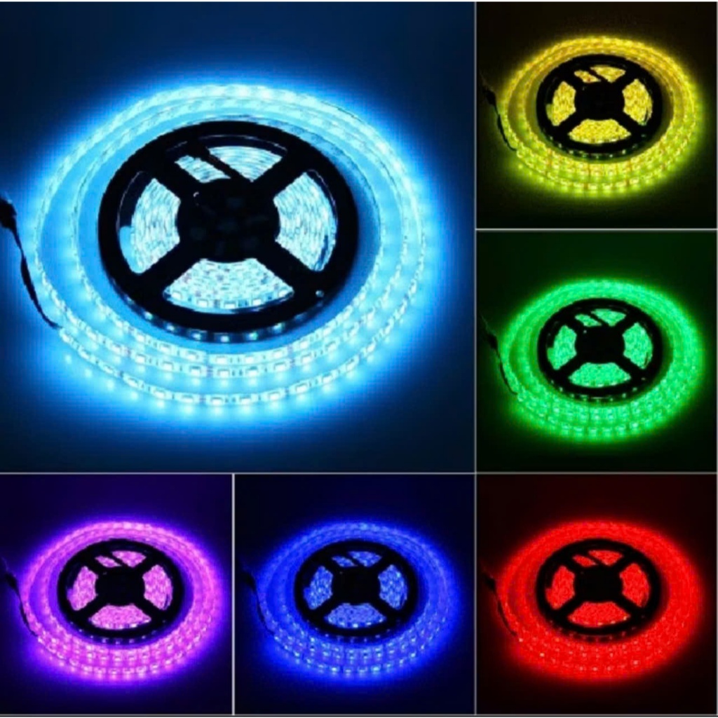 5m Led Roll of FULL COLOR 12V 5050 Waterproof Silicone Coated Strip ...