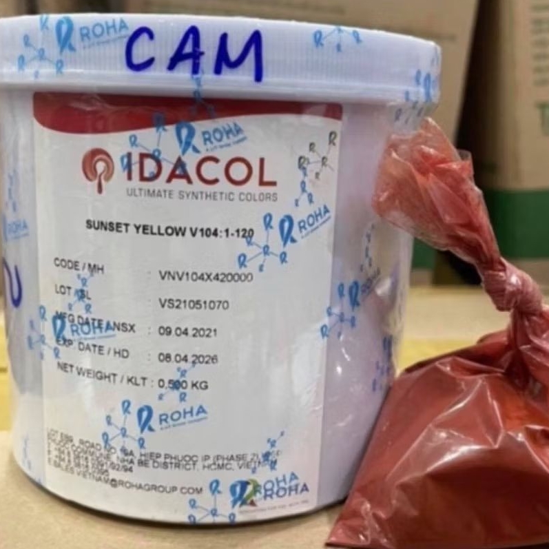 Roha orange food coloring powder(sunset yellow) - Indian food coloring ...