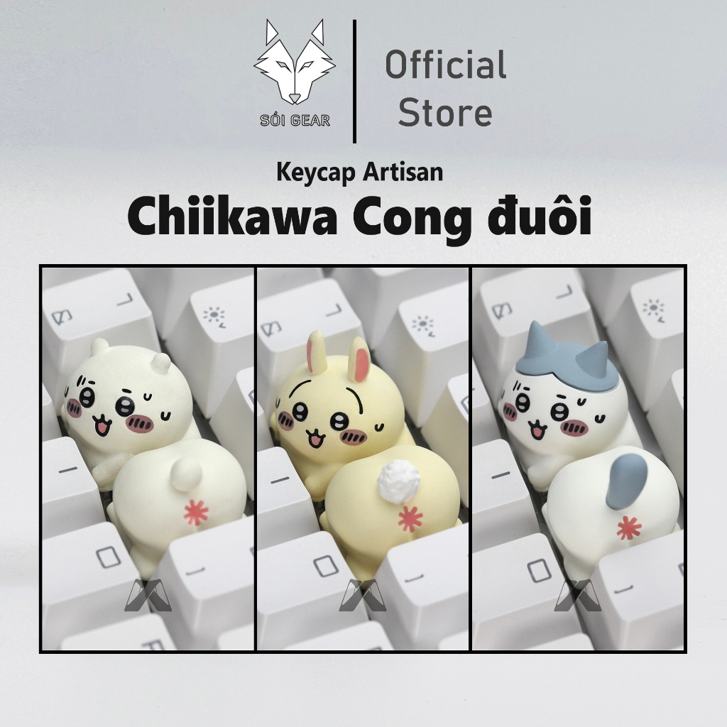 [HN - HCM EXPRESS] Artisan Chiikawa Keycap Curved Tail | Keycap Custom ...