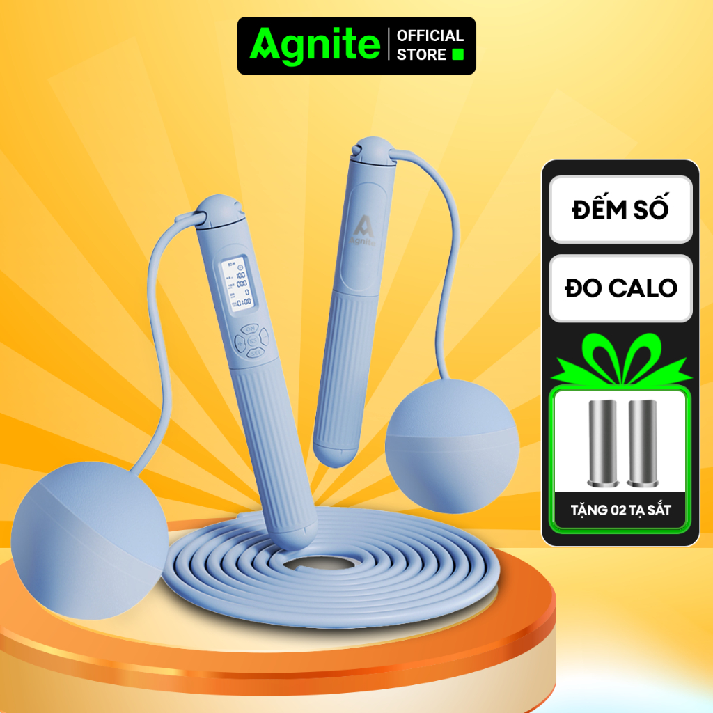 Jump Rope with Agnite Ball Electronic Counting Weight Loss Modern Four ...