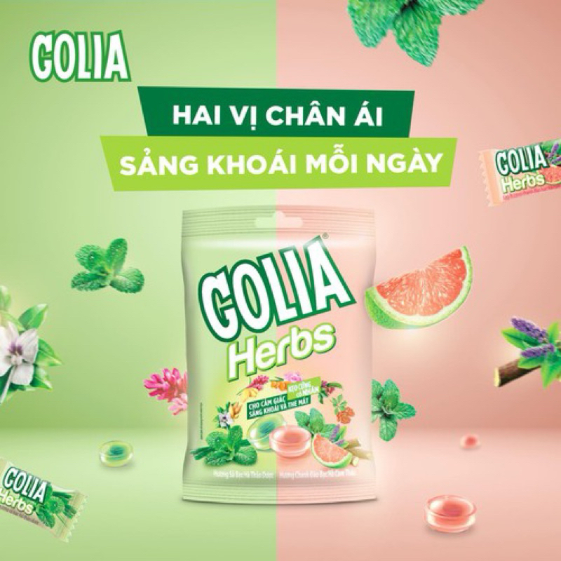 Golia Herbs Candy with Lemongrass, Mint, Herbal Flavor and Lemon Peach ...