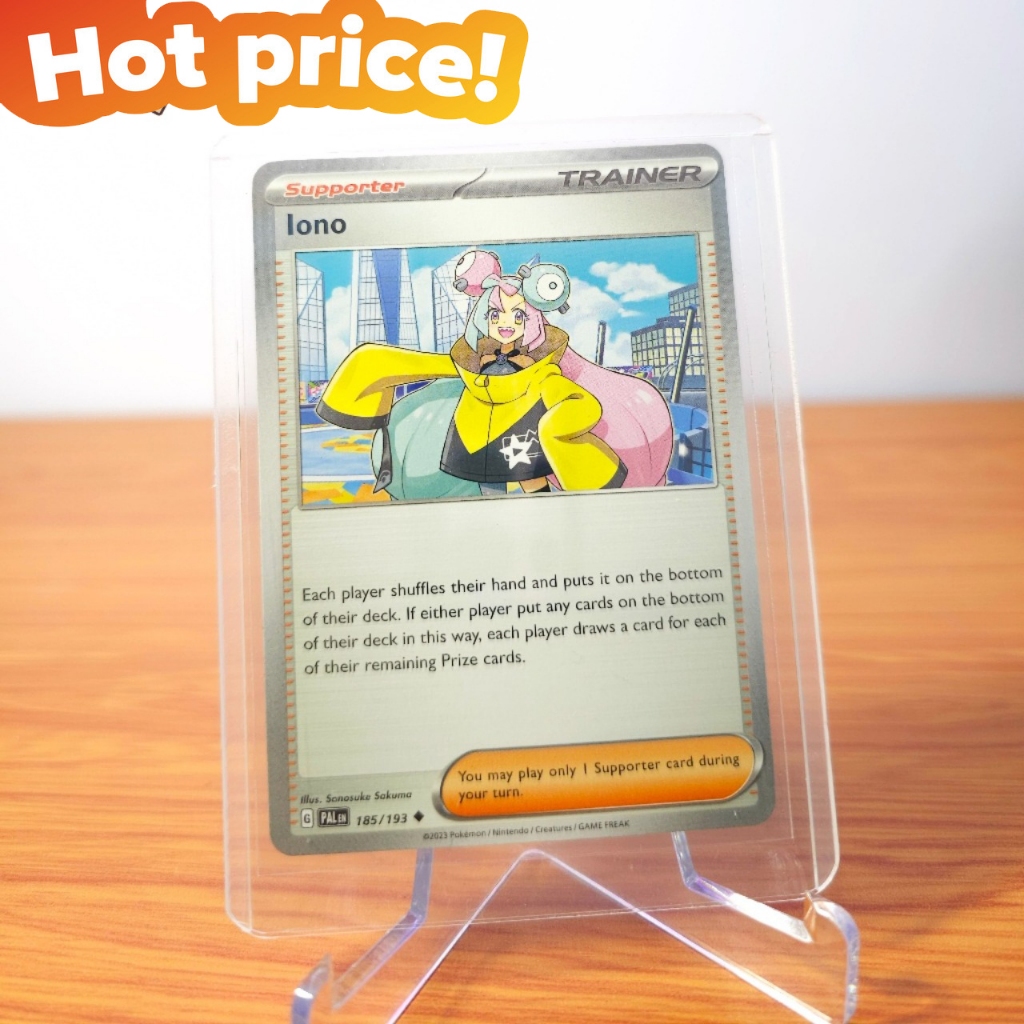 Genuine Pokemon Iono Cards - 185/193 Paldea Evolved English | Shopee ...
