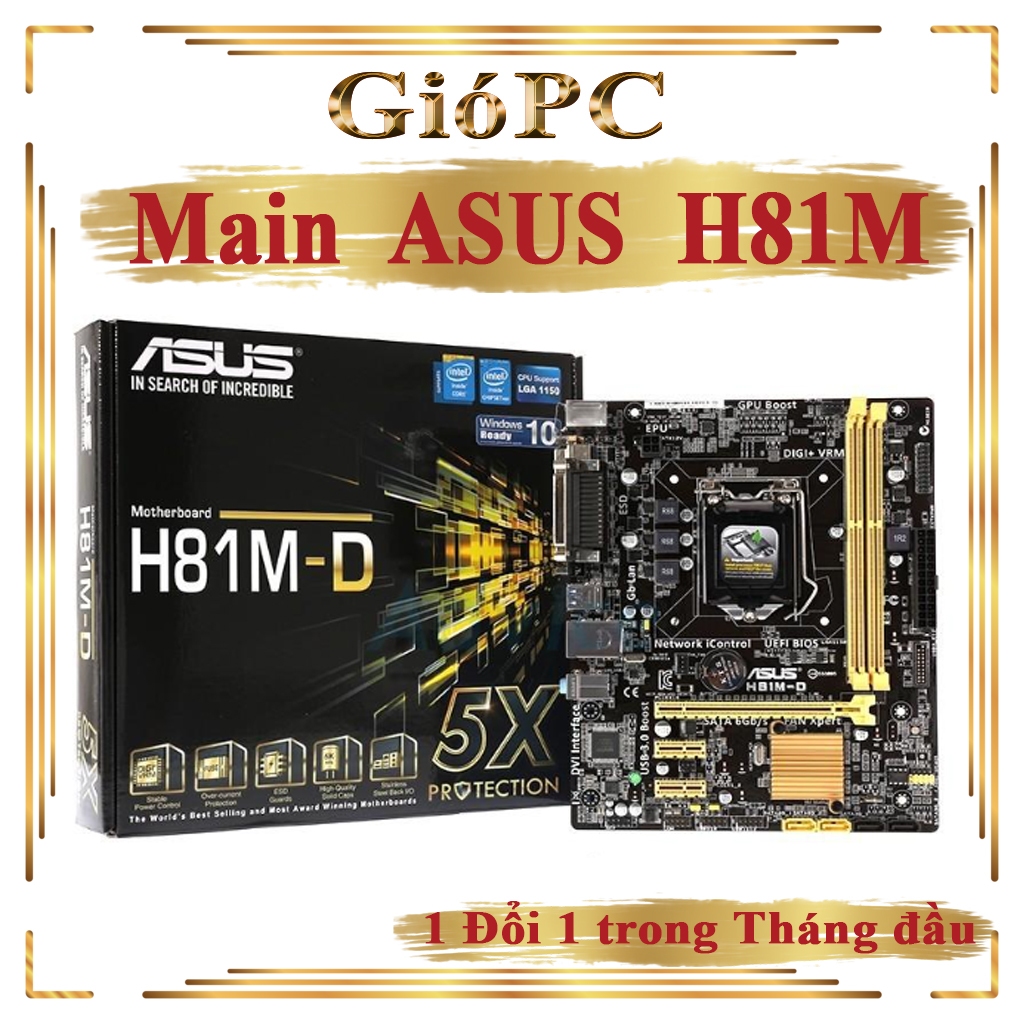 Main board motherboard Asus H81 running socket 1150 pulling cpu i5 4590 ...