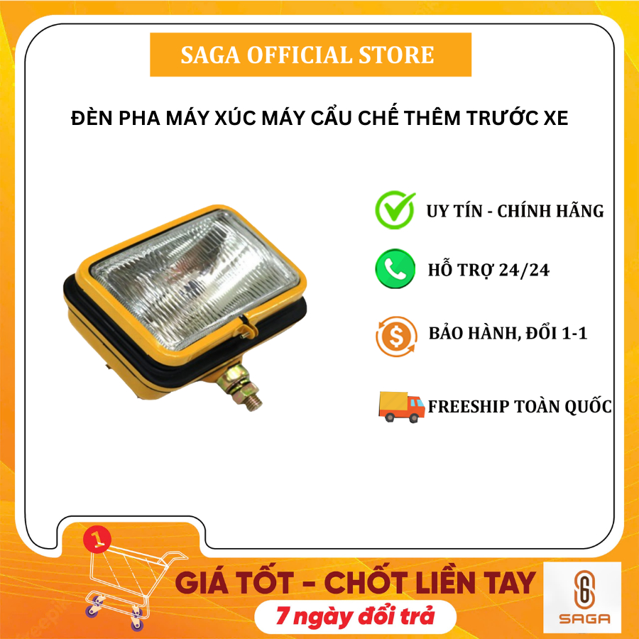 Headlights for excavators and cranes 24v. 5 inch electronic square ...