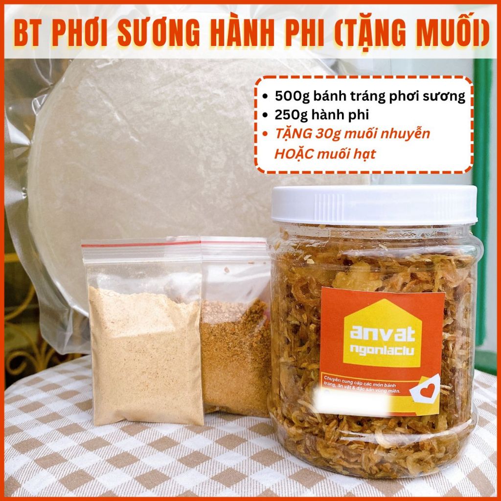 Combo of dew-dried rice paper with fried onions (free salt) | Shopee ...