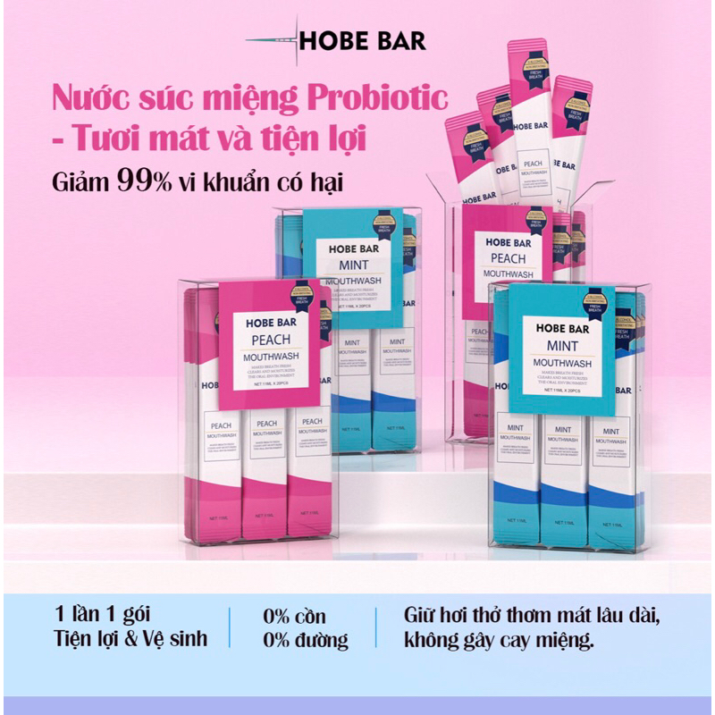 Hobebar Mouthwash Freshens Breath Helps Improve Oral Health - 1 BOX ...