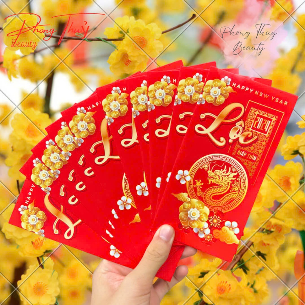 Red Envelopes CNY 2024 Dragon with Loc Letters, Smooth Sailing - Feng ...