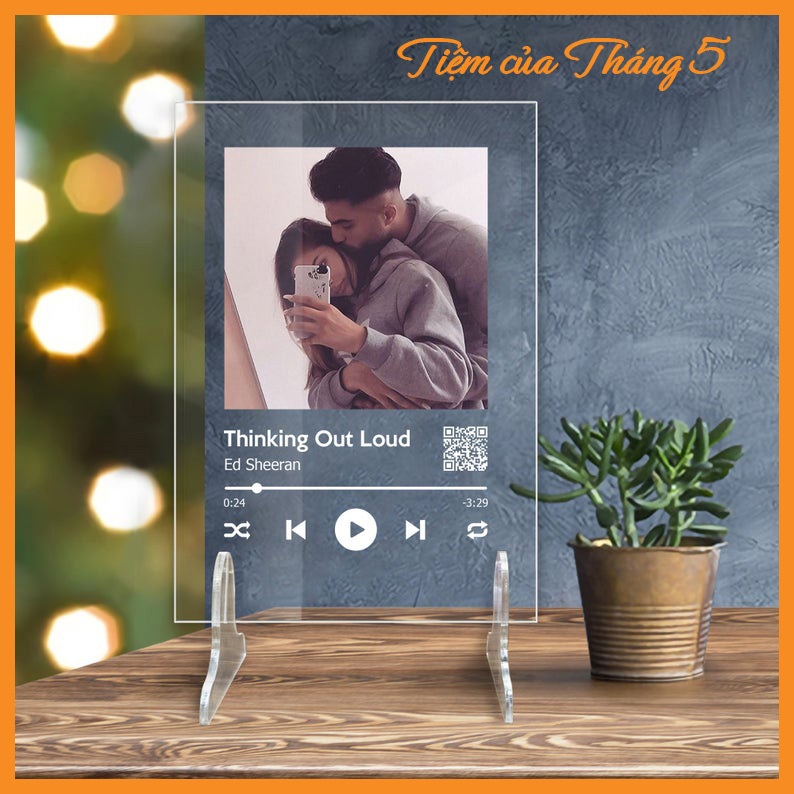 Save the date: mica card with stand, printed on request, mica stand ...