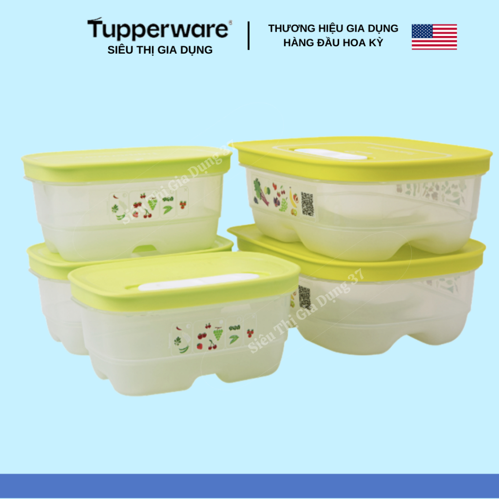 Set of 5 cool storage boxes with genuine Ventsmart five star Tupperware ...