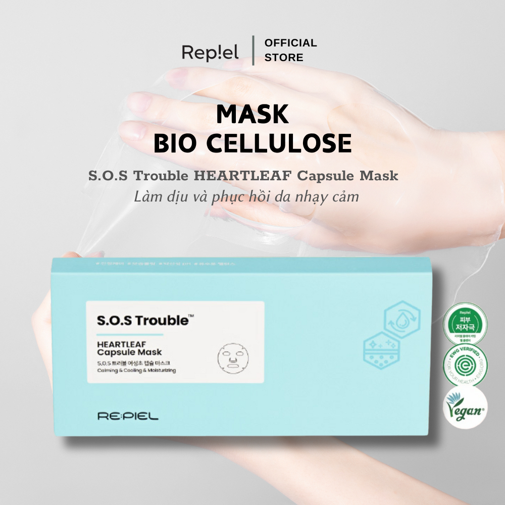 S.o.s Trouble - Heartleaf - Capsule Mask REPIEL (Box of 4 capsules ...