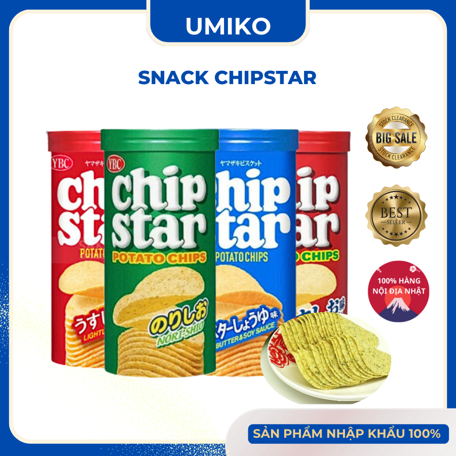 Japanese Domestic ChipStar Potato Snack, Crispy, Delicious, Nutritious, Full of Flavor (50g ...