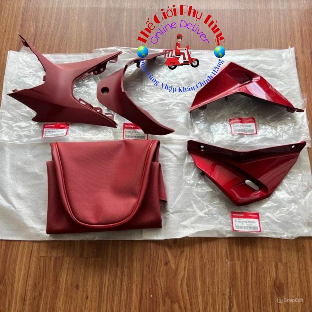 Wave 125i red matte set (5 Piece) Future Led - 64360-K73-T60ZA/ 64350 ...