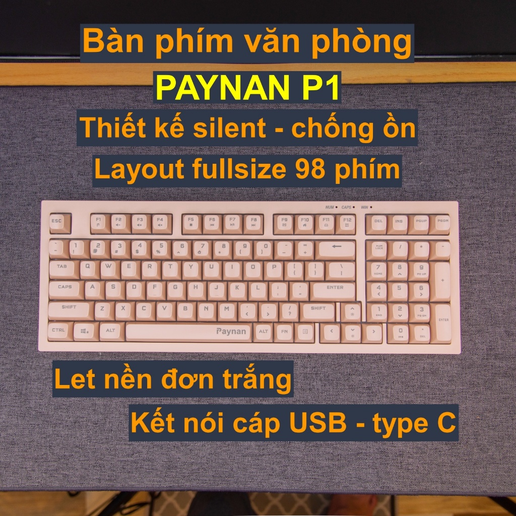 P1 Paynan office keyboard noise canceling with removable cable ...