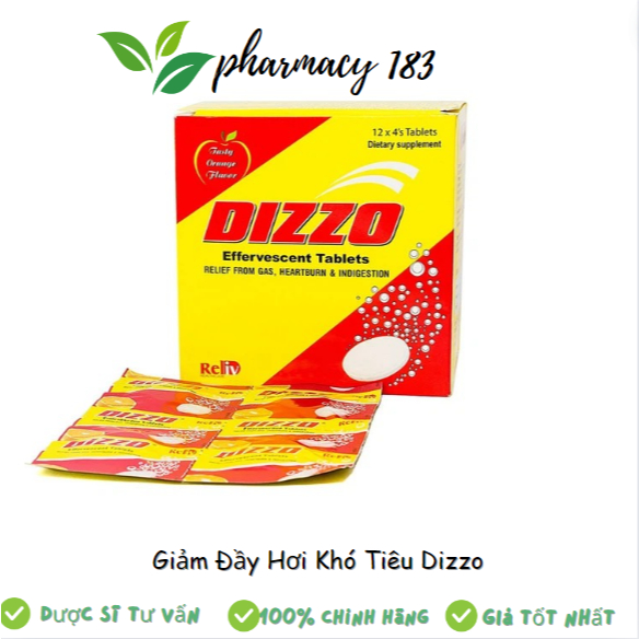 1 Vi 4 Effervescent Tablets Support Digestion Reduce Bloating and Indigestion DIZZO Effervescent ...