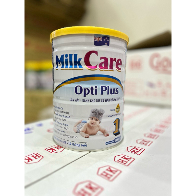 Cool milk for infants 0-12 months old opti plus milkcare 900g (Supplement HMO & colostrum ...