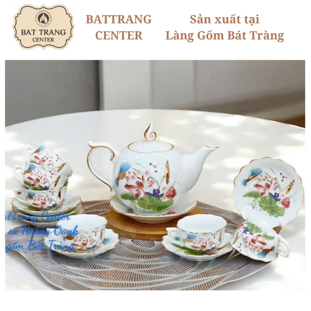(7 Models) Bat Trang Tea Set - painted Vinh Hoa Phu Quy, Perfect ...