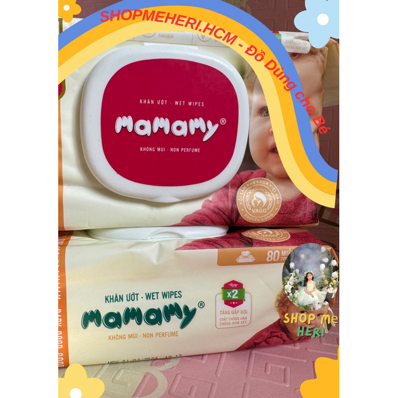 Mamamy wet wipes 100 sheets/pack with lid to actively prevent diaper ...