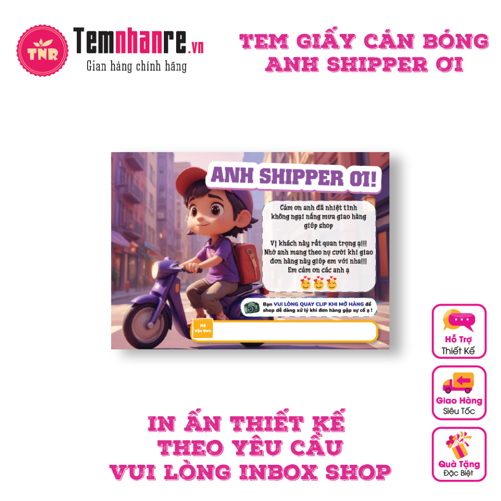 Thank You Shipper Sticker A010 Size 7x10 cm Glossy Lamination | Shopee ...