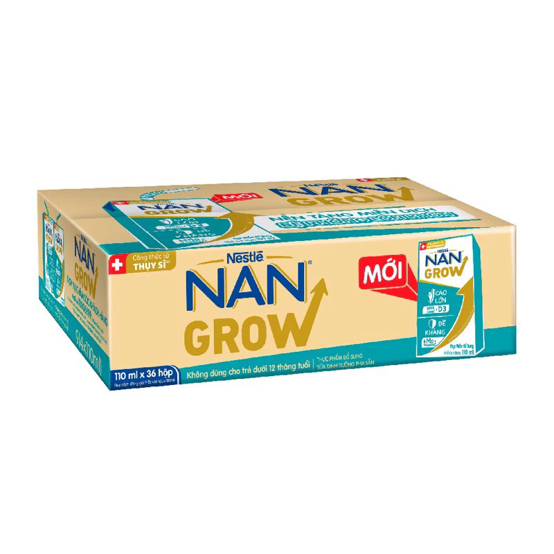 Nan grow ready-to-drink nutritional milk 110ml box of 36 boxes date ...