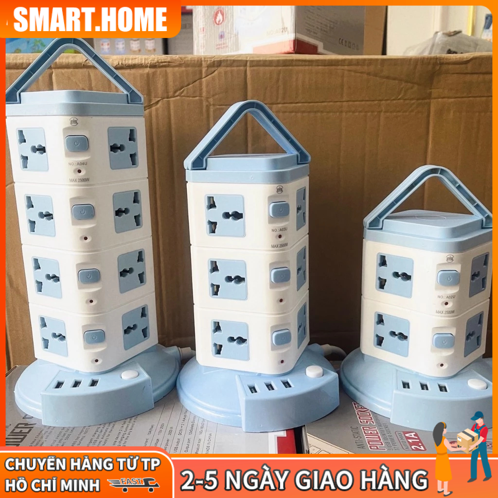 2-Layer, 3-Layer, 4-Layer Multi-Purpose Power Socket with 2M Cord ...