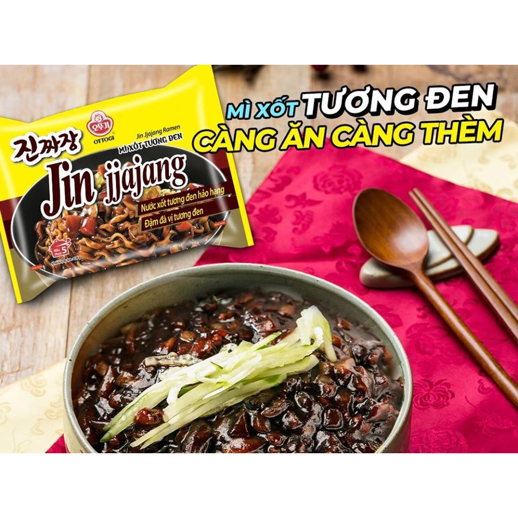 Genuine Ottogi Jin Jjajang Ramen Ottogi black bean sauce noodles 135g ...
