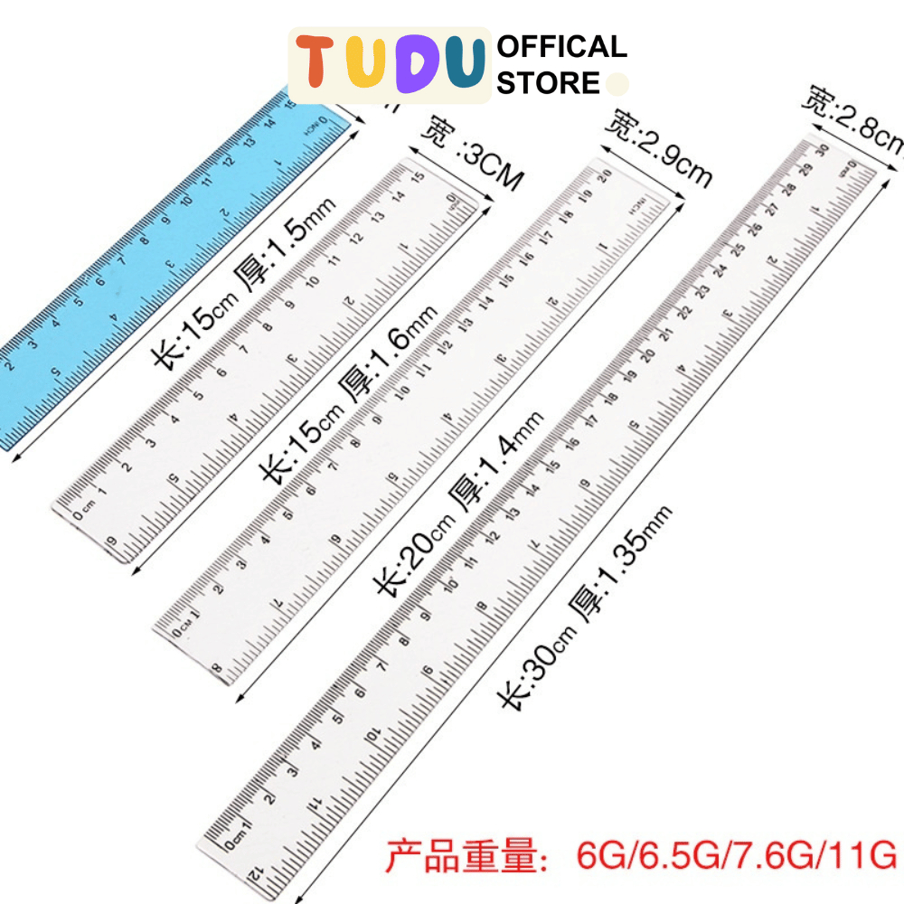 Transparent Plastic Ruler, No Worry About Breakage When Using Tudu ...