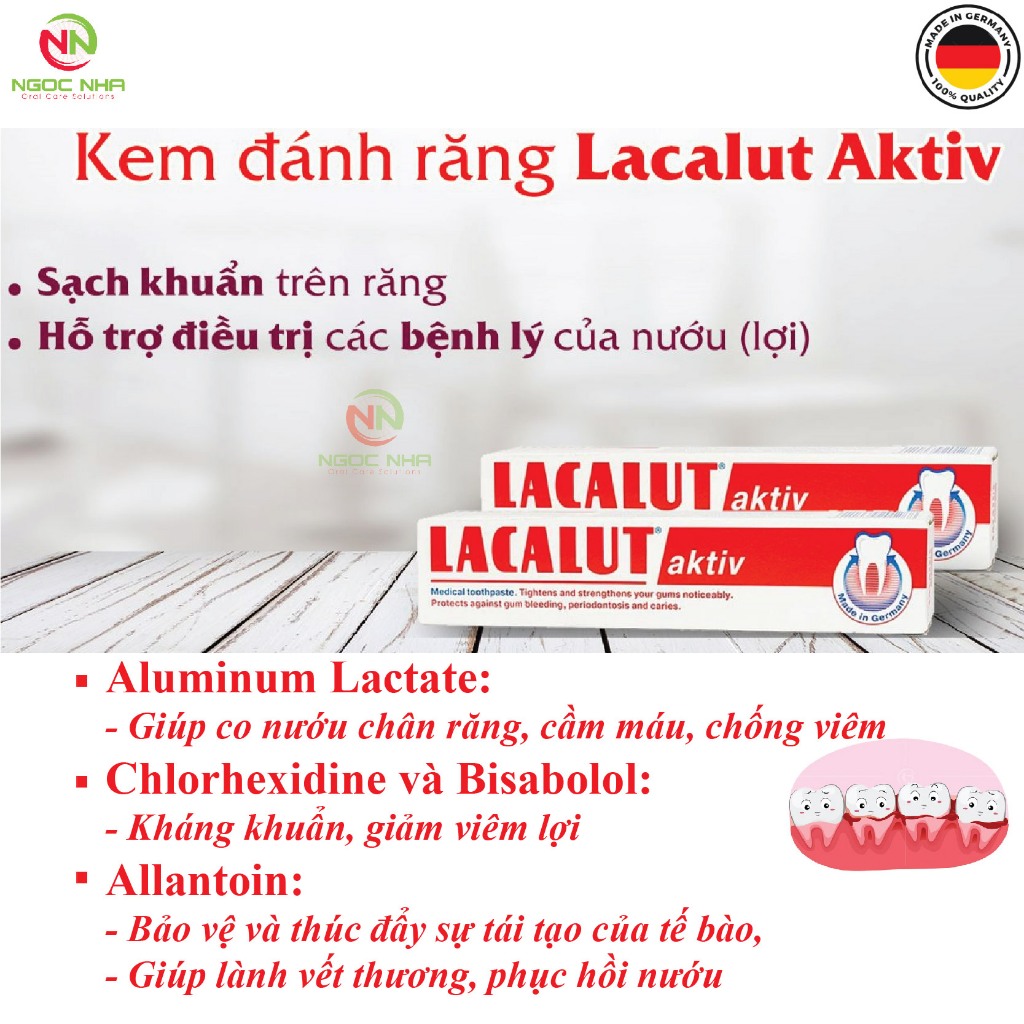 Lacalut Aktiv toothpaste prevents periodontitis - gingivitis, bleeding ...