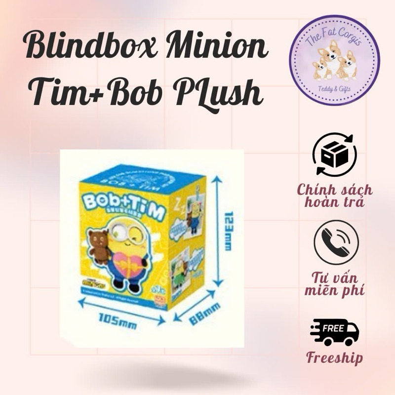 (Genuine 1 box of 1) Blindbox blind box Despicable Me Minion Heart and ...