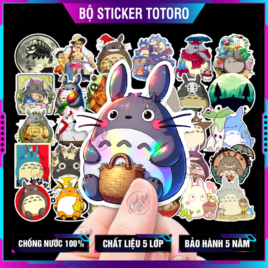 Set of 100 TOTORO stickers cartoon cute fat cat meme anime stickers ...