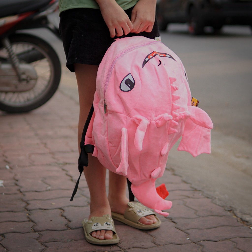 Velvet backpack with Toothless Dragon shape, super Cute for backpacking ...
