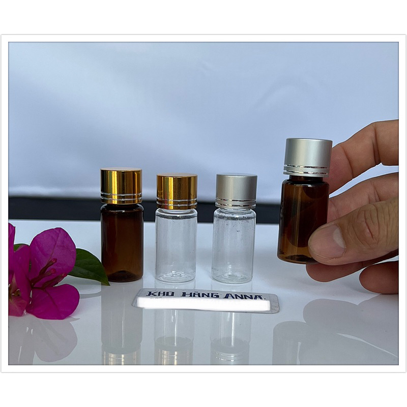 High QUALITY COSMETIC JAR 10ml - Small Transparent / Brown plastic ...