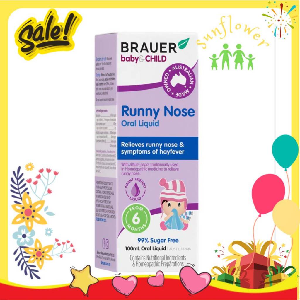 Brauer Baby & Child Runny nose syrup 100ml for babies from 6 months ...