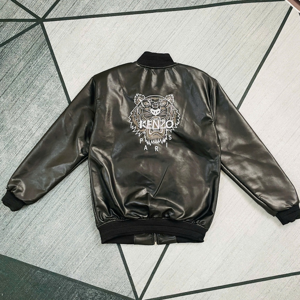 Kenzo LeatherJacket Embroidered with Tiger Face Hottrend 2024, PU Leather, all sizes 40-75kg ...