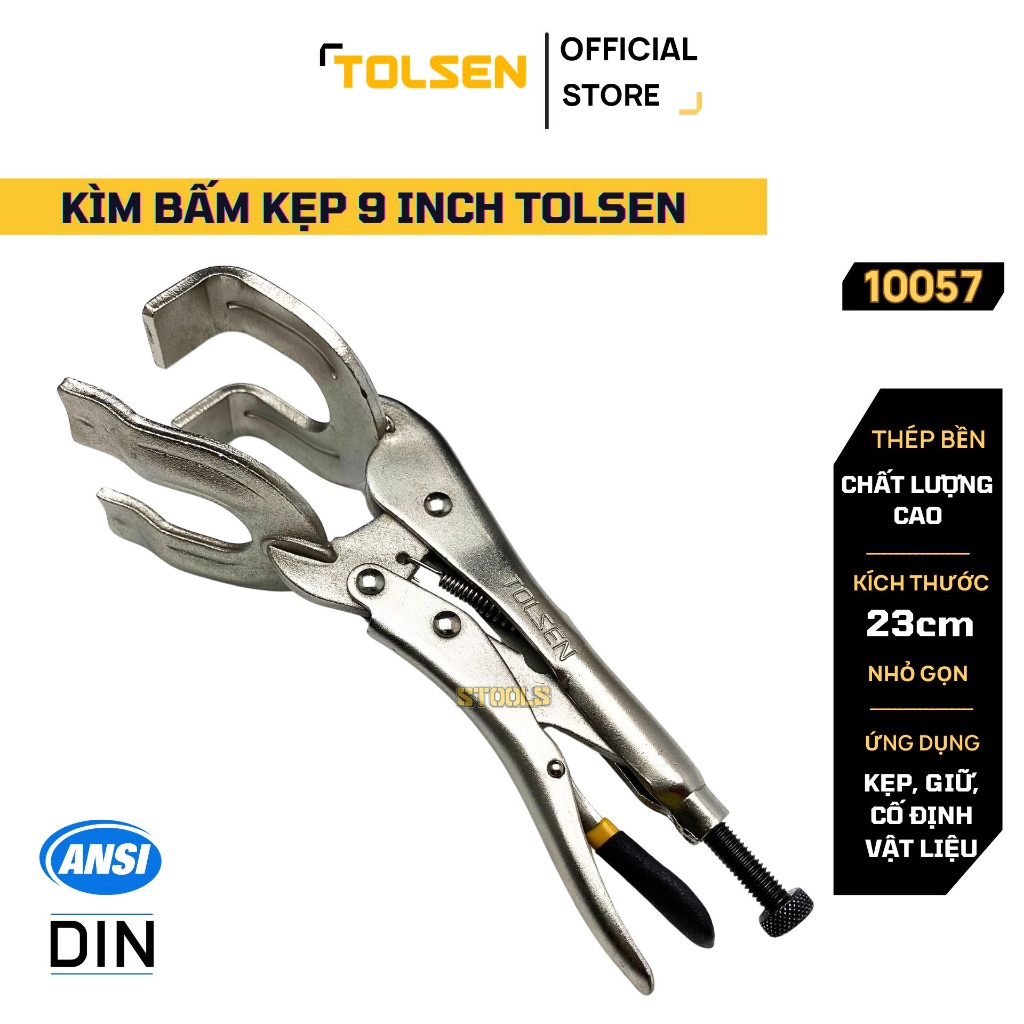 Tolsen 9 inch/ 230mm U-shaped specialized clamping pliers, hard steel ...