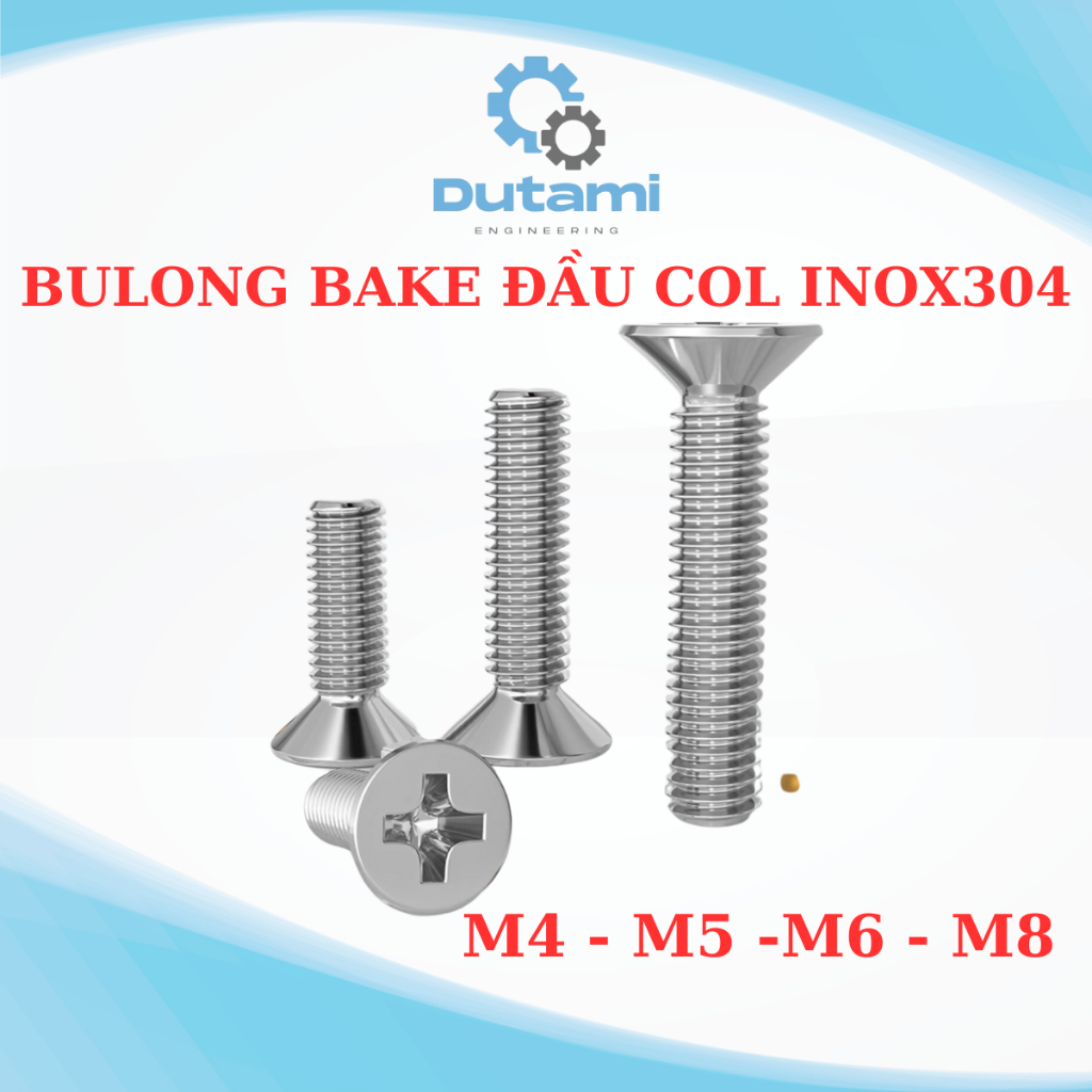 Bake screws with stainless steel head 304 M4 - M5 - M6 - M8 length from ...