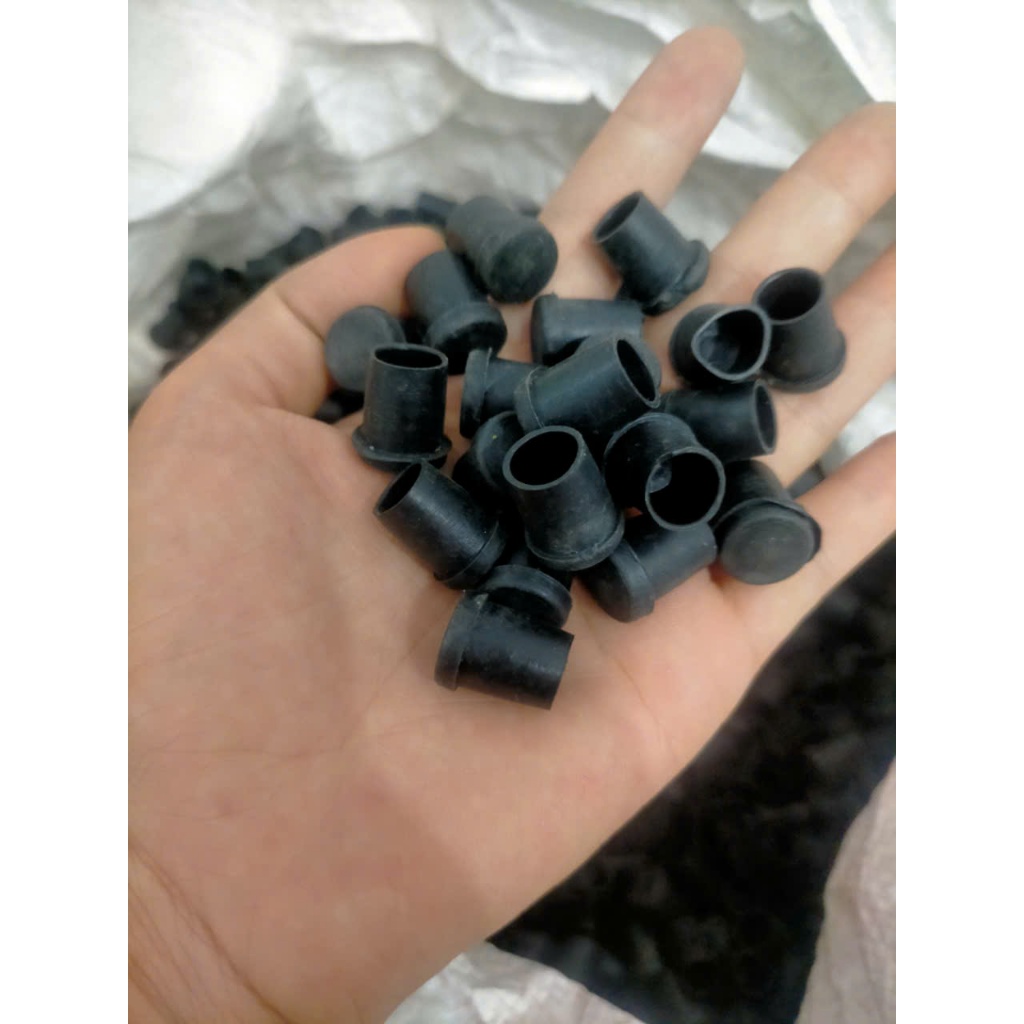 10 14mm round tube tips for inner closure, caps, bases, rubber stoppers ...