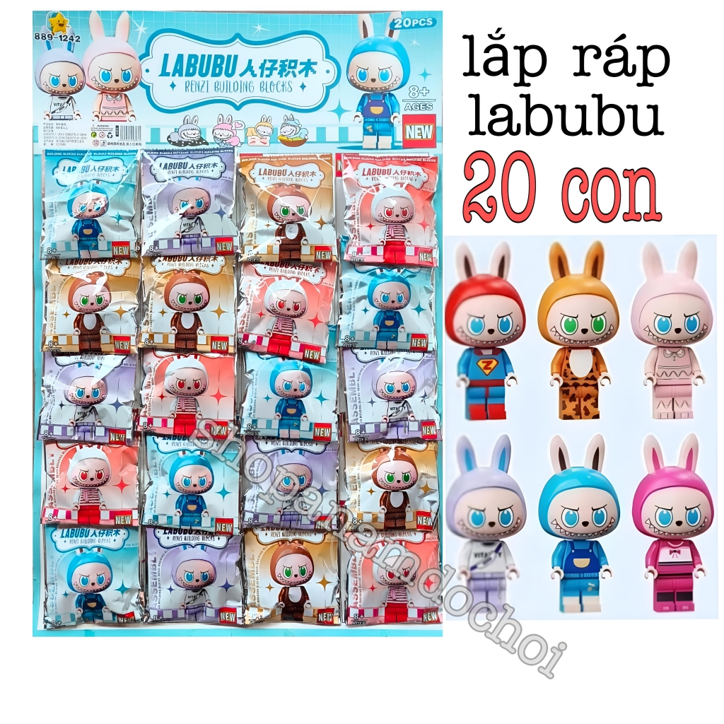 Blister of 20 labubu assembly bags, each bag has 20 pieces | Shopee ...
