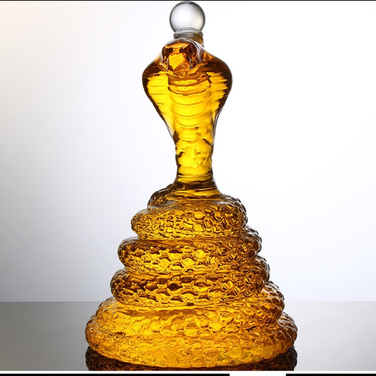 High-quality 1000ML Glass Wine Decanter with Snake model, 1000ML 12 ...