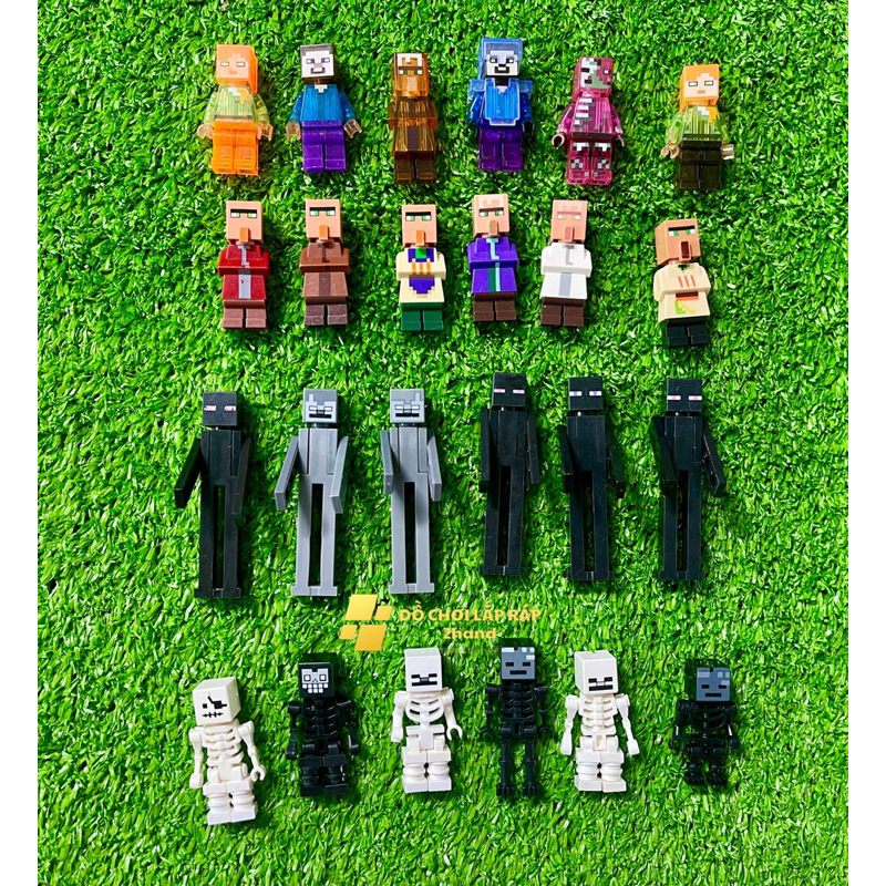 Assembly TOYS - Combo of 2 minecraft minifigures - square head mini ...
