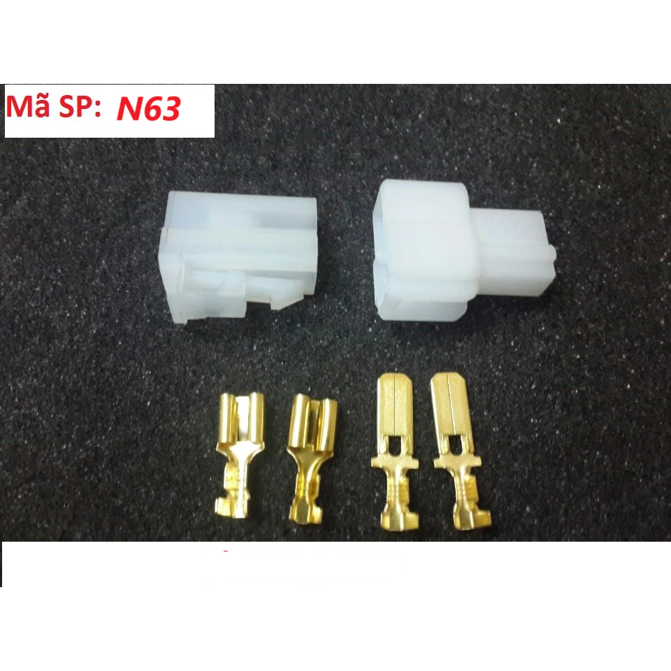 Connector jack set 2-hole Plastic jack Set 2P-6.3 - N63 (1 pack/10 sets ...